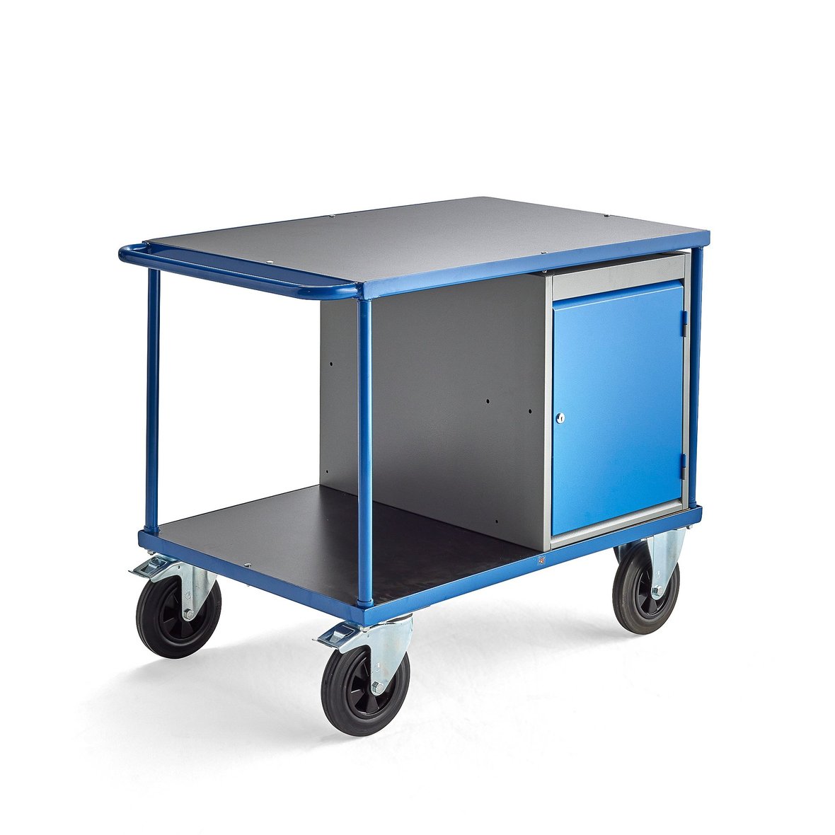 Workshop trolley MOBILE, 1 cabinet, 875x1000x700 mm | AJ Products