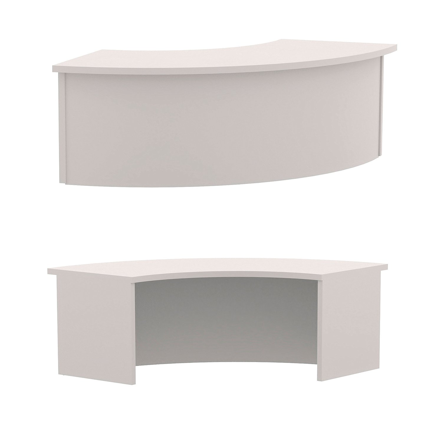 Resepsjonsdisk OPEN, overdel til hjørneseksjon, 1200 mm, hvit | AJ ...