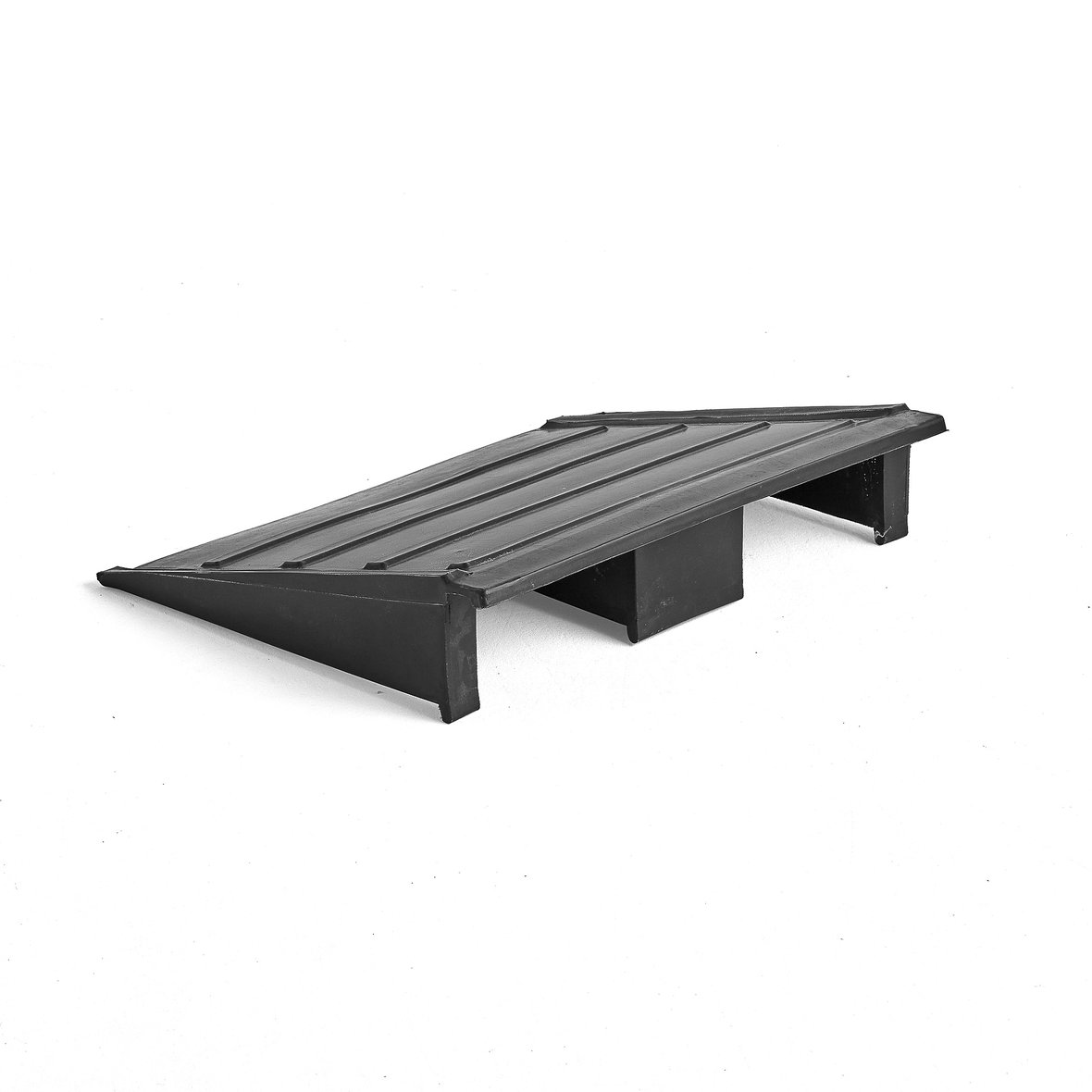 Access ramp for plastic spill deck, 800x160 mm, black | AJ Products