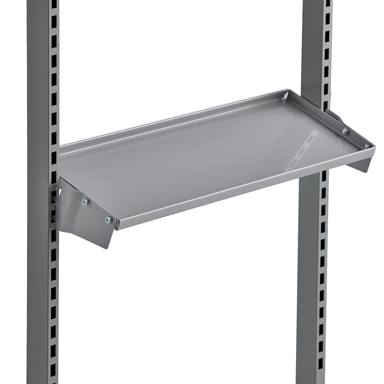 Angled metal shelf for workbench MOTION, 645x210 mm | AJ Products