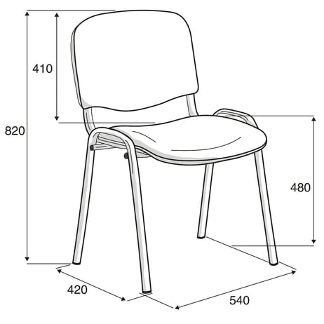 Popular conference chair NELSON, 4-pack, black fabric, black | AJ Products