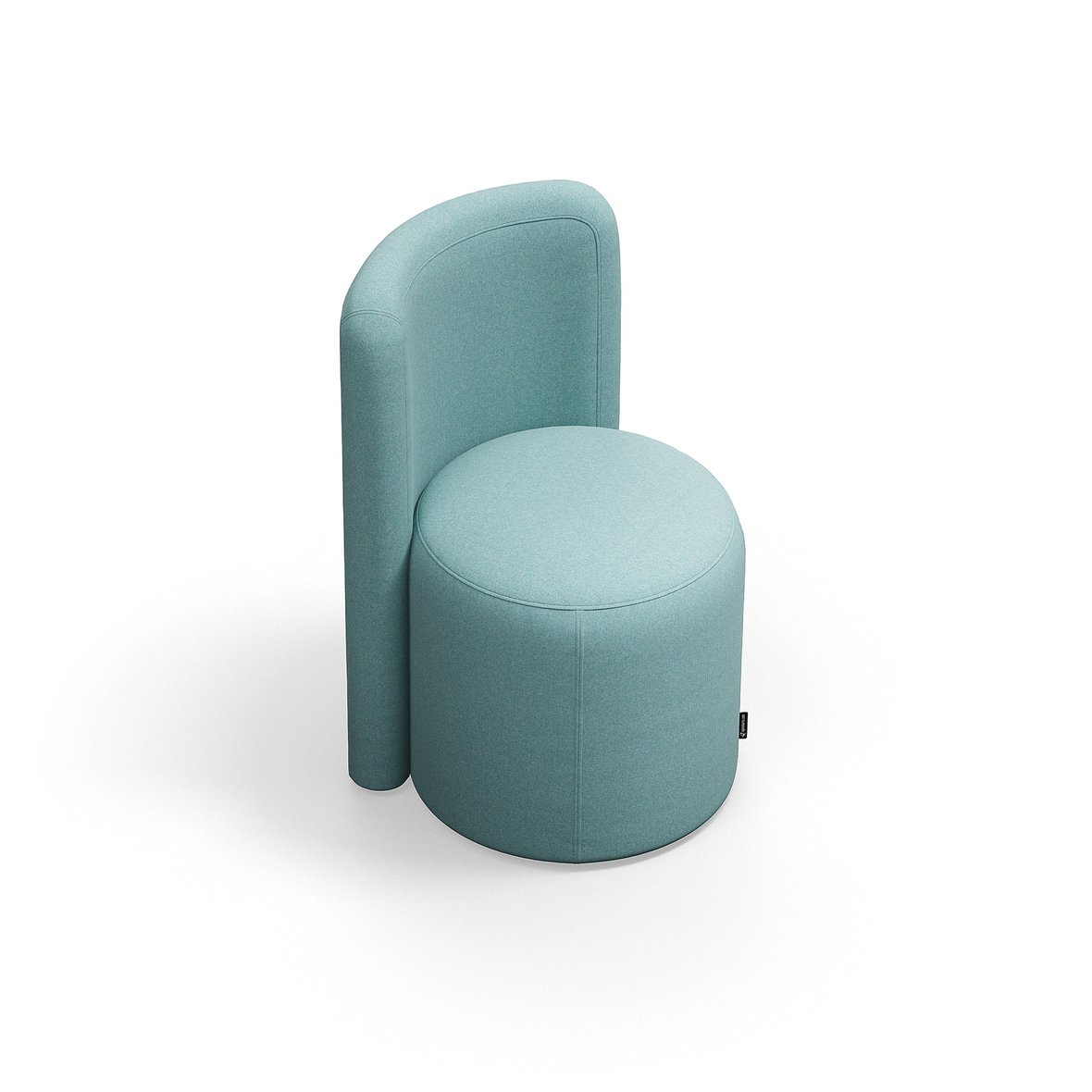 Pouffe VARIETY, with backrest, fabric Pod CS, turquoise | AJ Products