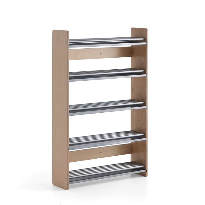 Shoe rack ABBE, 900x250x1400 mm, birch | AJ Products