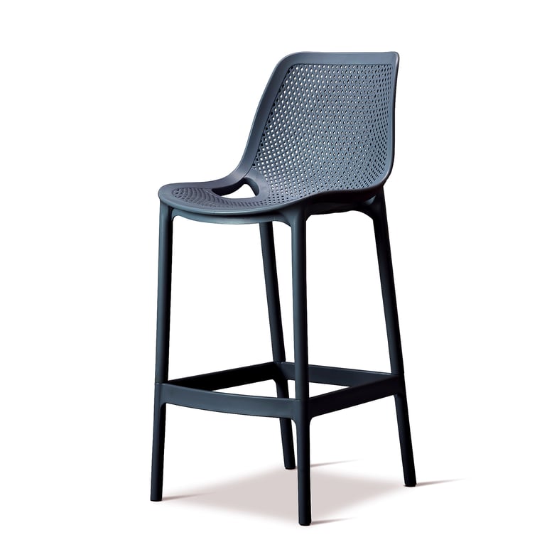 Polypropylene bar chair SANTA CRUZ, grey | AJ Products