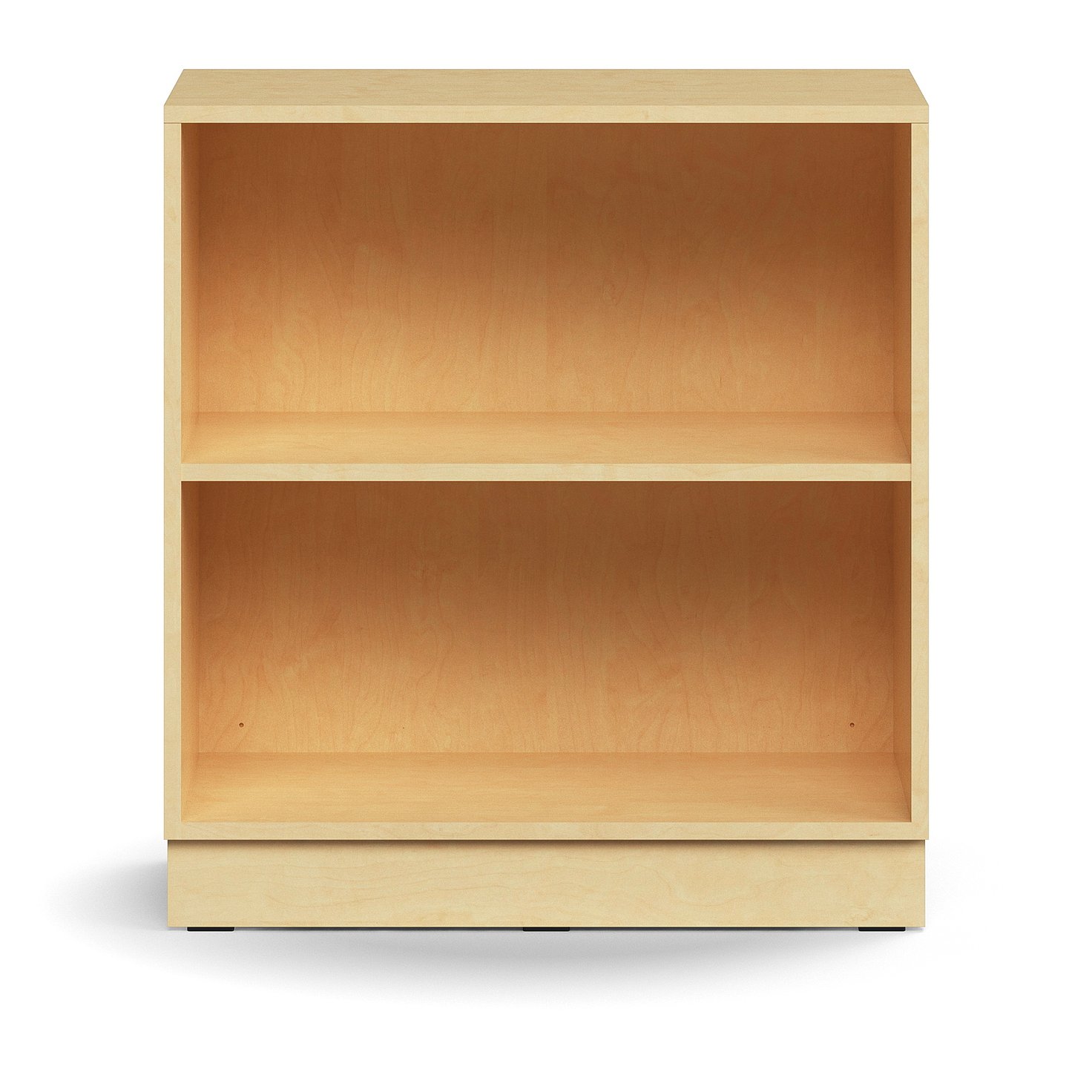 Bogreol QBUS, 1 hylde, sokkel, 868x800x400 mm, birk | AJ Produkter