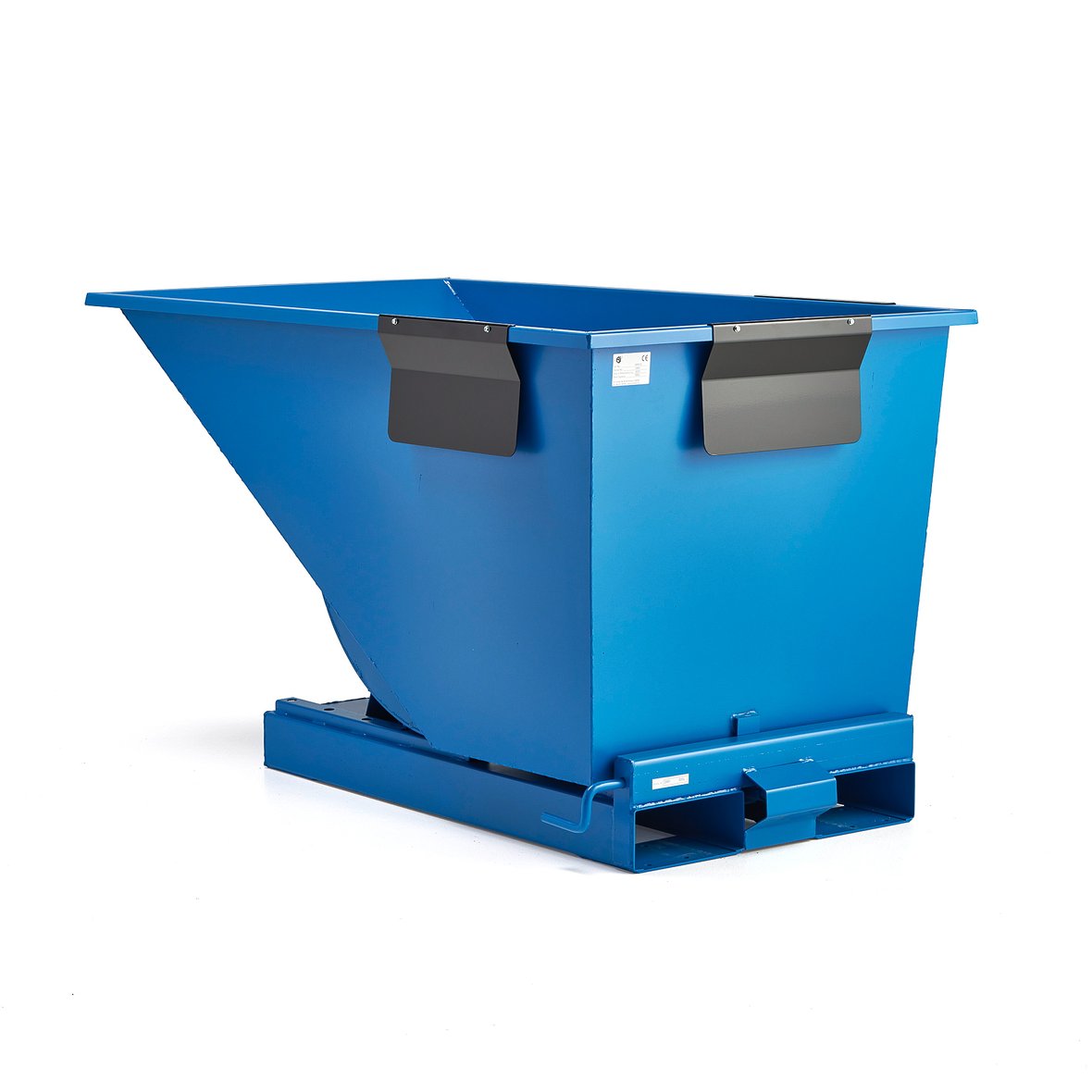 Recycling marker AZURE for tipping skip, 3-pack, black | AJ Products