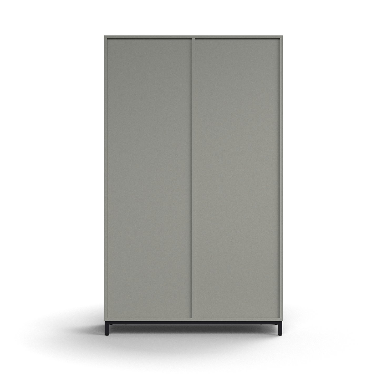 Lockable sliding door cabinet QBUS, 4 shelves, leg frame, handles ...