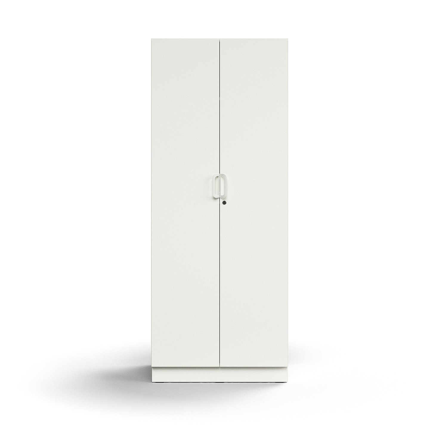 Lockable wardrobe QBUS, with clothes rail, base frame, 2020x800x570 mm ...