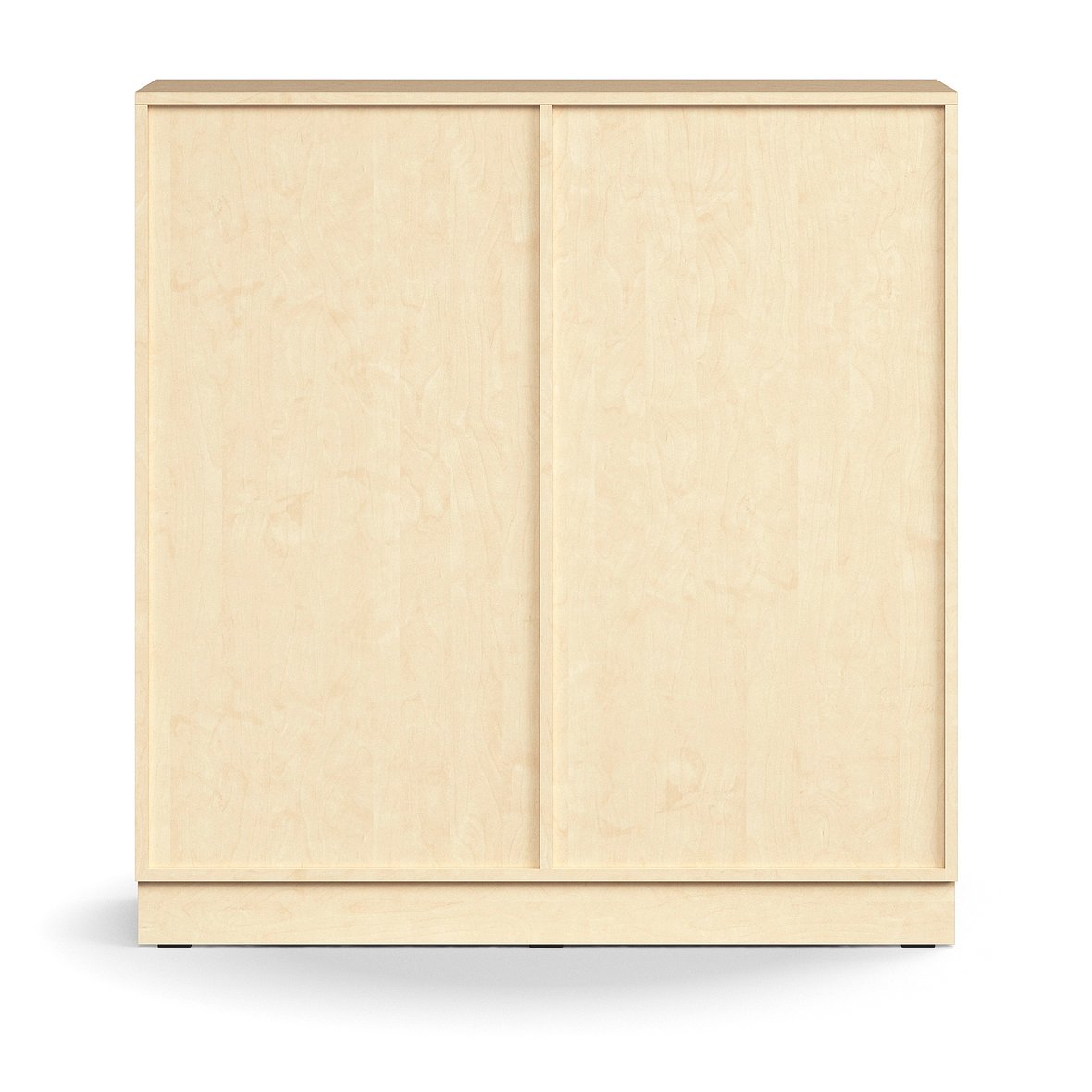 Lockable sliding door cabinet QBUS, 2 shelves, base frame, handles ...