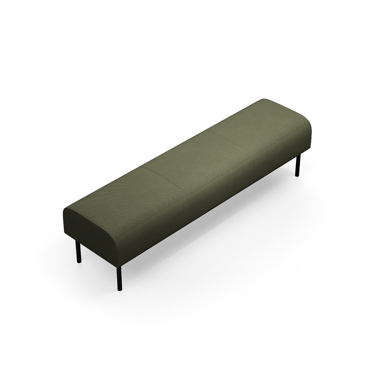 Modular bench VARIETY, 3-seater, fabric Blues CSII, olive | AJ Products