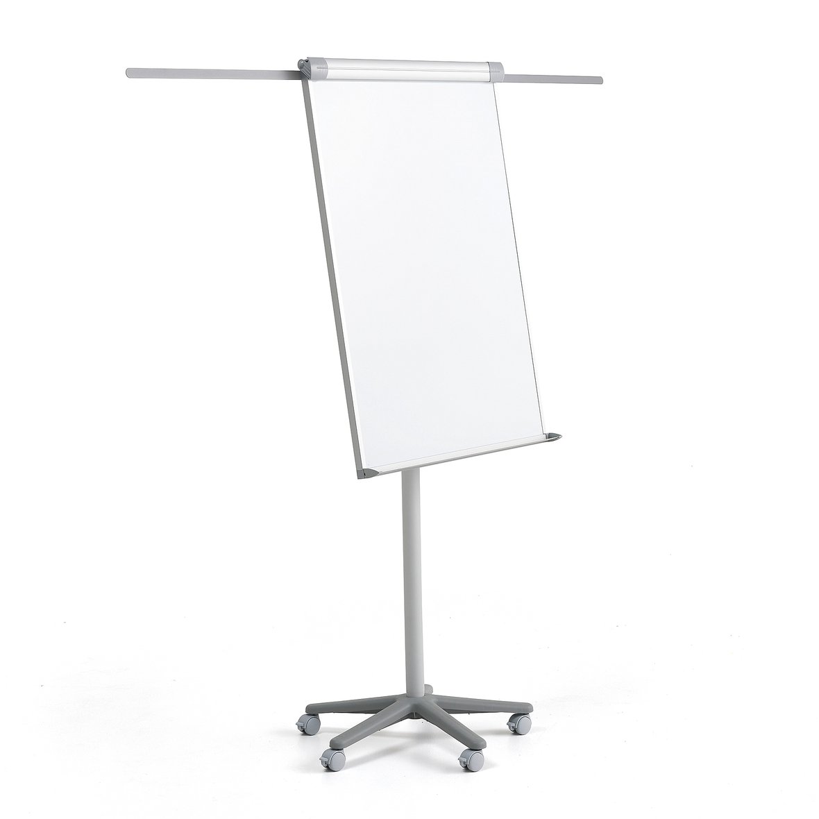 Mobile flip chart stand DAISY, with locking castors, grey | AJ Products