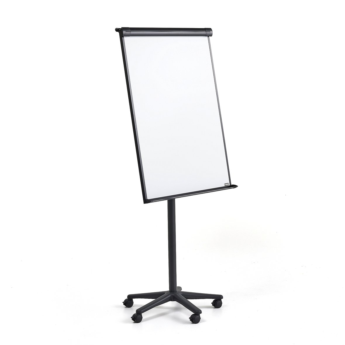 Mobile flip chart stand DAISY, with locking castors. black | AJ Products
