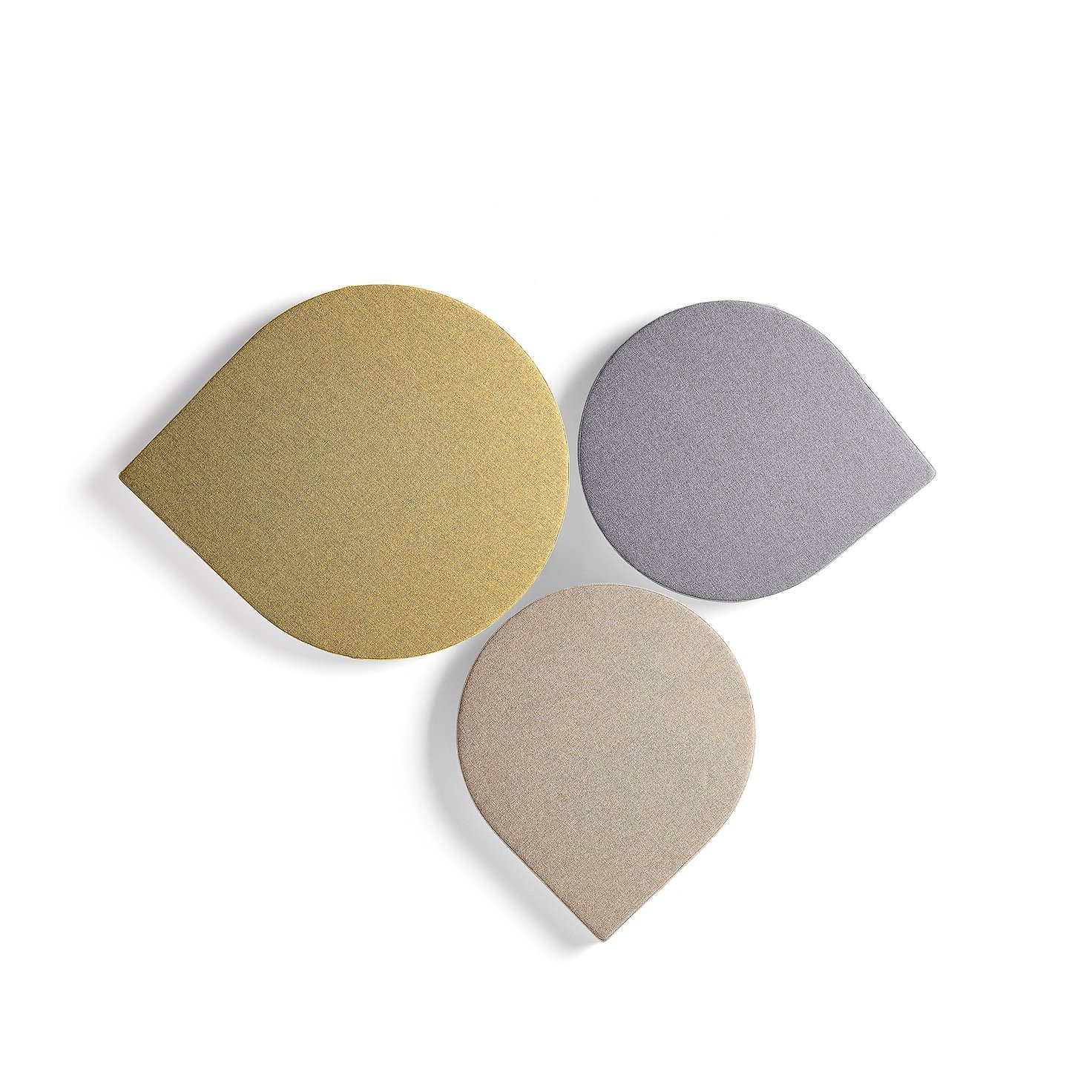Acoustic panel POLY, tear drop, 600x600x56 mm, wall mounted, beige | AJ ...