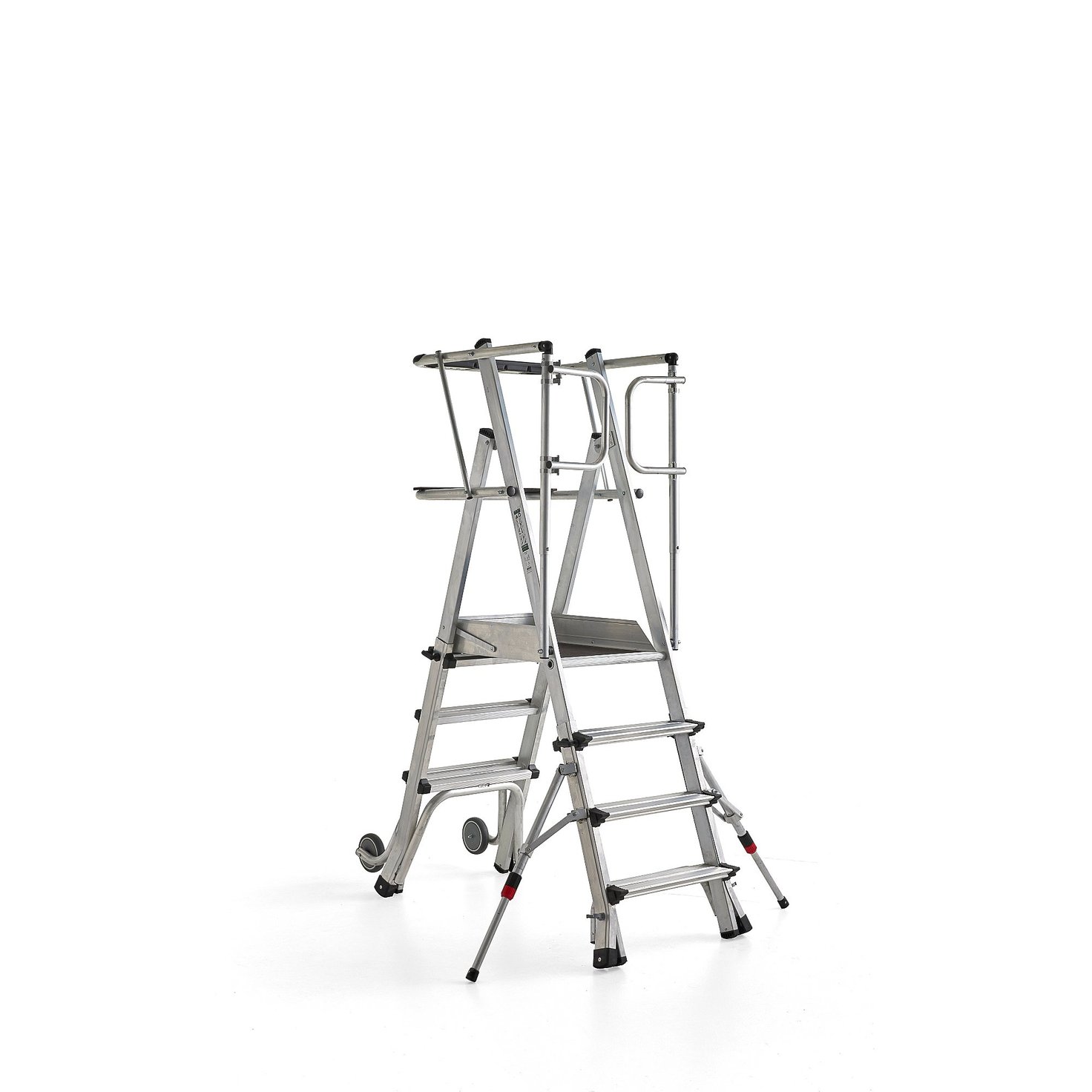 Telescopic podium steps ATOP, 4-6 steps, 940-1370 mm | AJ Products